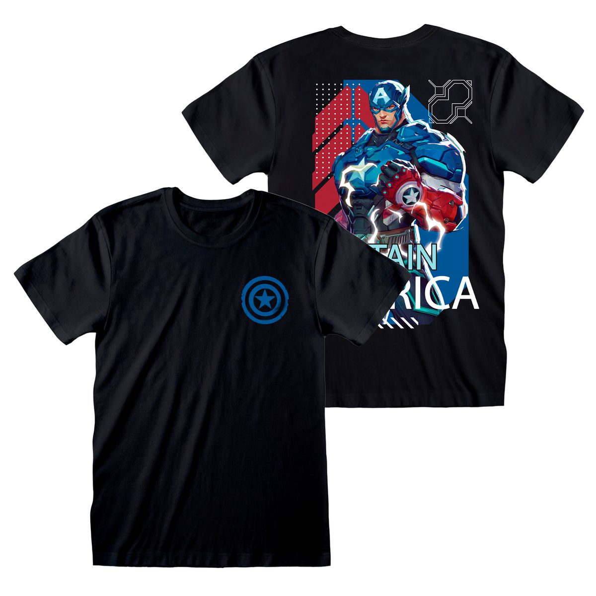 Marvel Rivals - Captain America - T-paita – yvolve.fi